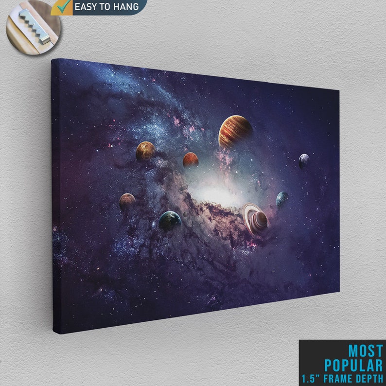 Planets of the Solar System Canvas Wall Art Space Art - Etsy