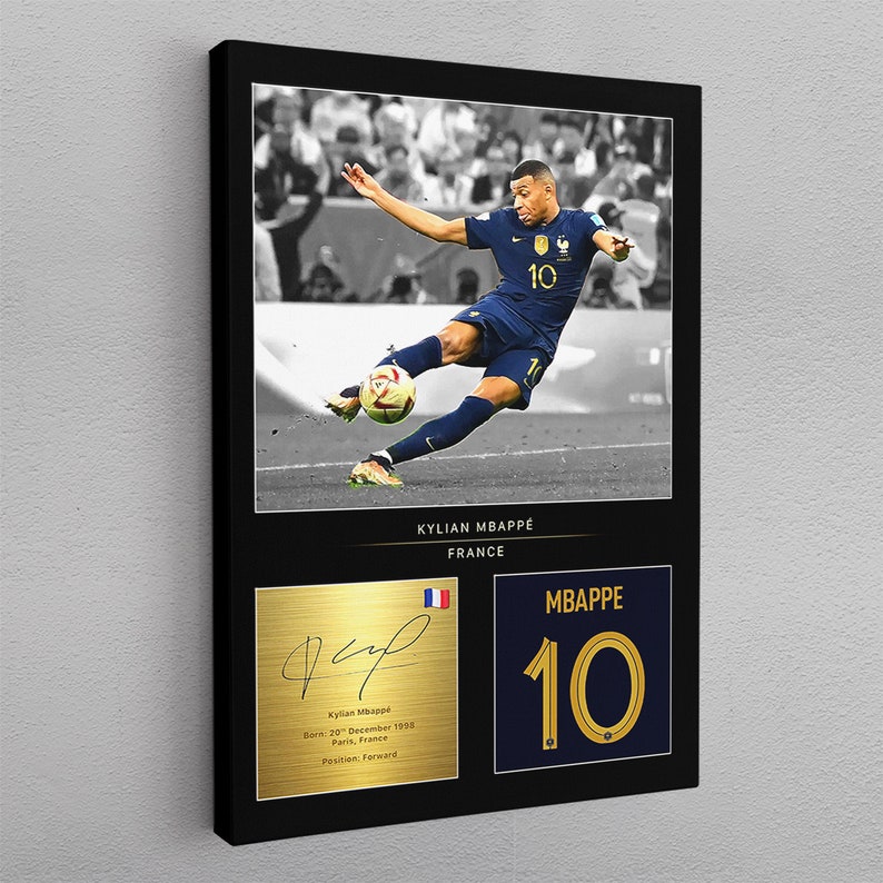 Kylian Mbappé 10 Canvas Wall Art Motivational Art Sports - Etsy