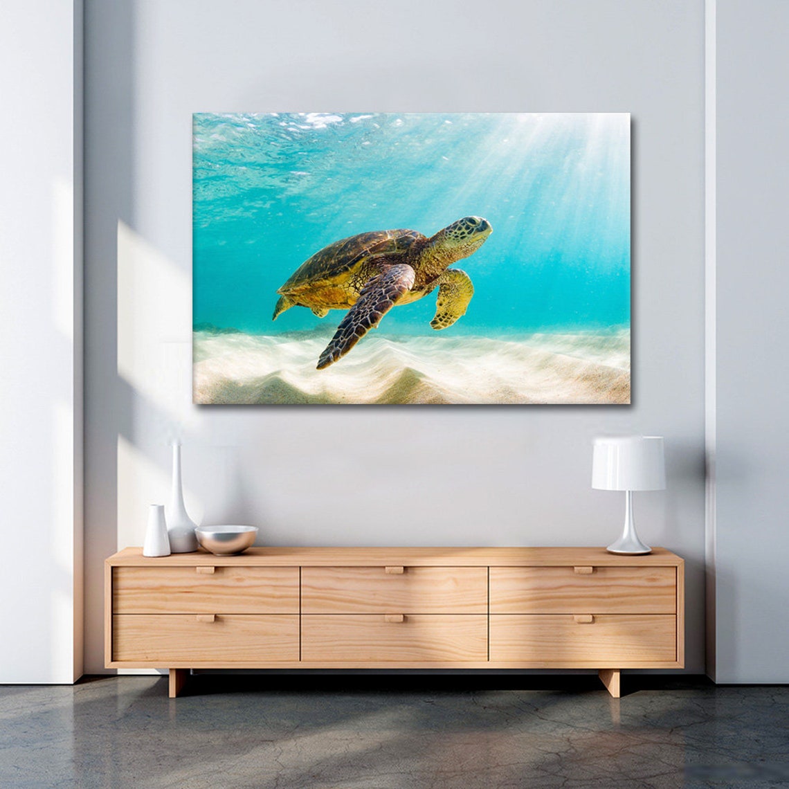 SEA TURTLE ART Turtle Home Decor Handmade Home Decor Ocean - Etsy