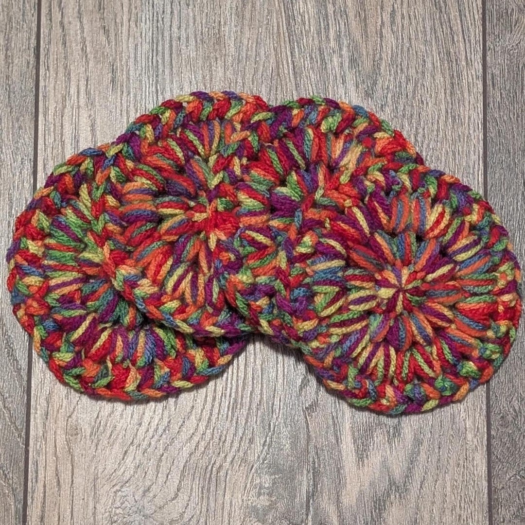 Crochet Coasters Starburst Puff Stitch Mug Rugs - Etsy