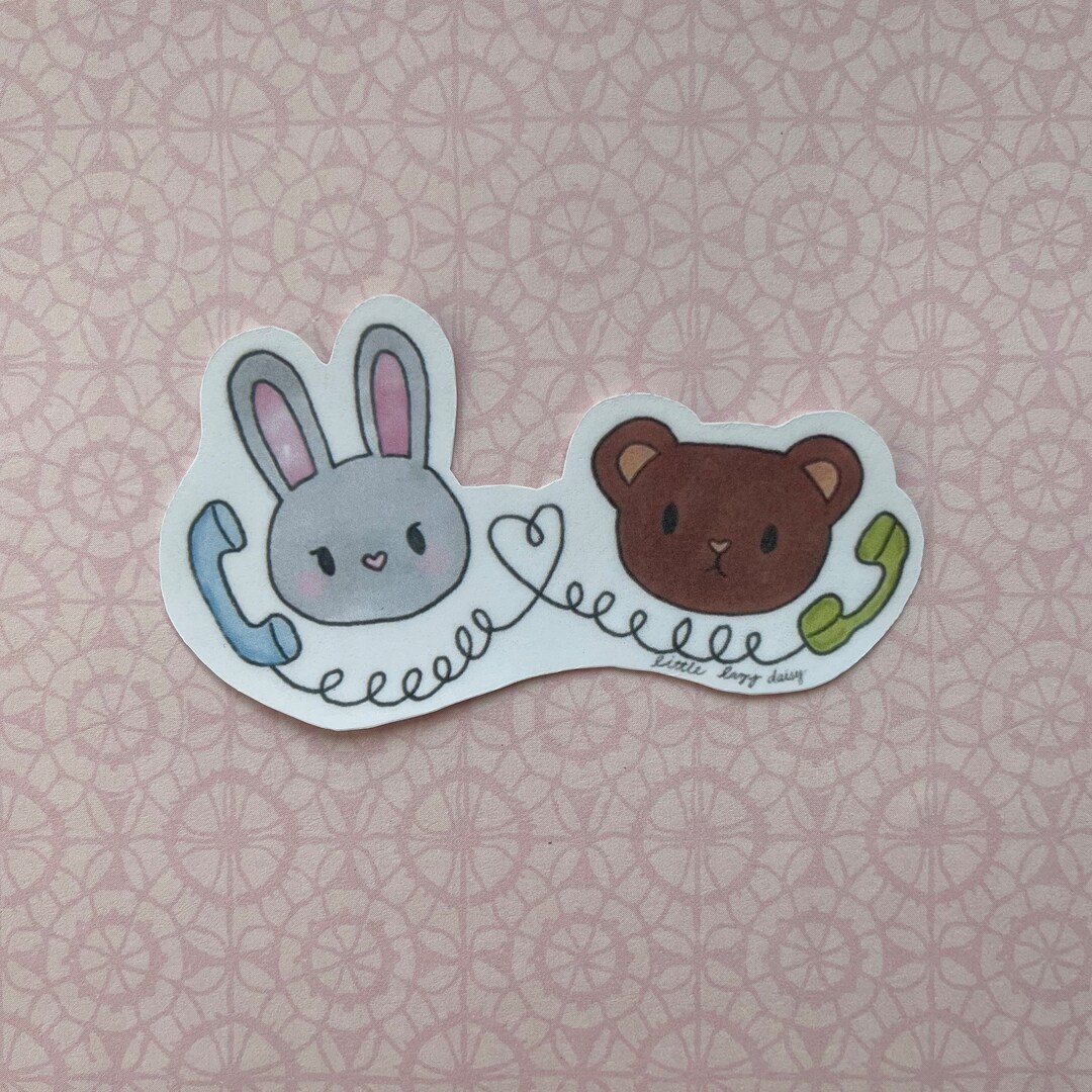 Telephone Buddies Sticker - Etsy