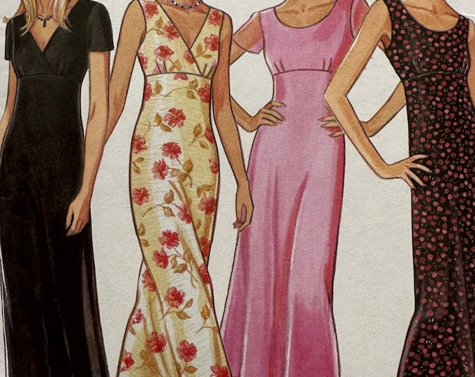 New Look Easy 6827 / Dress With Front Wrap / Size 6-16 / Vintage Sewing ...