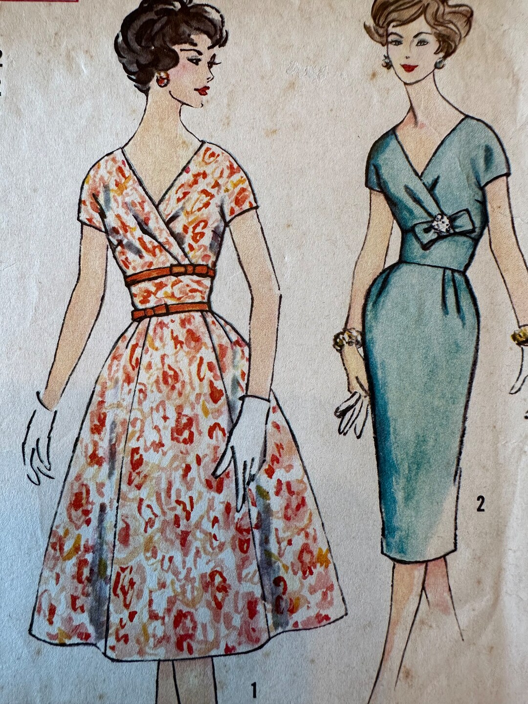 Simplicity 2966 / Kimono Sleeve Dress / Size 12 Bust 32 Slenderette ...