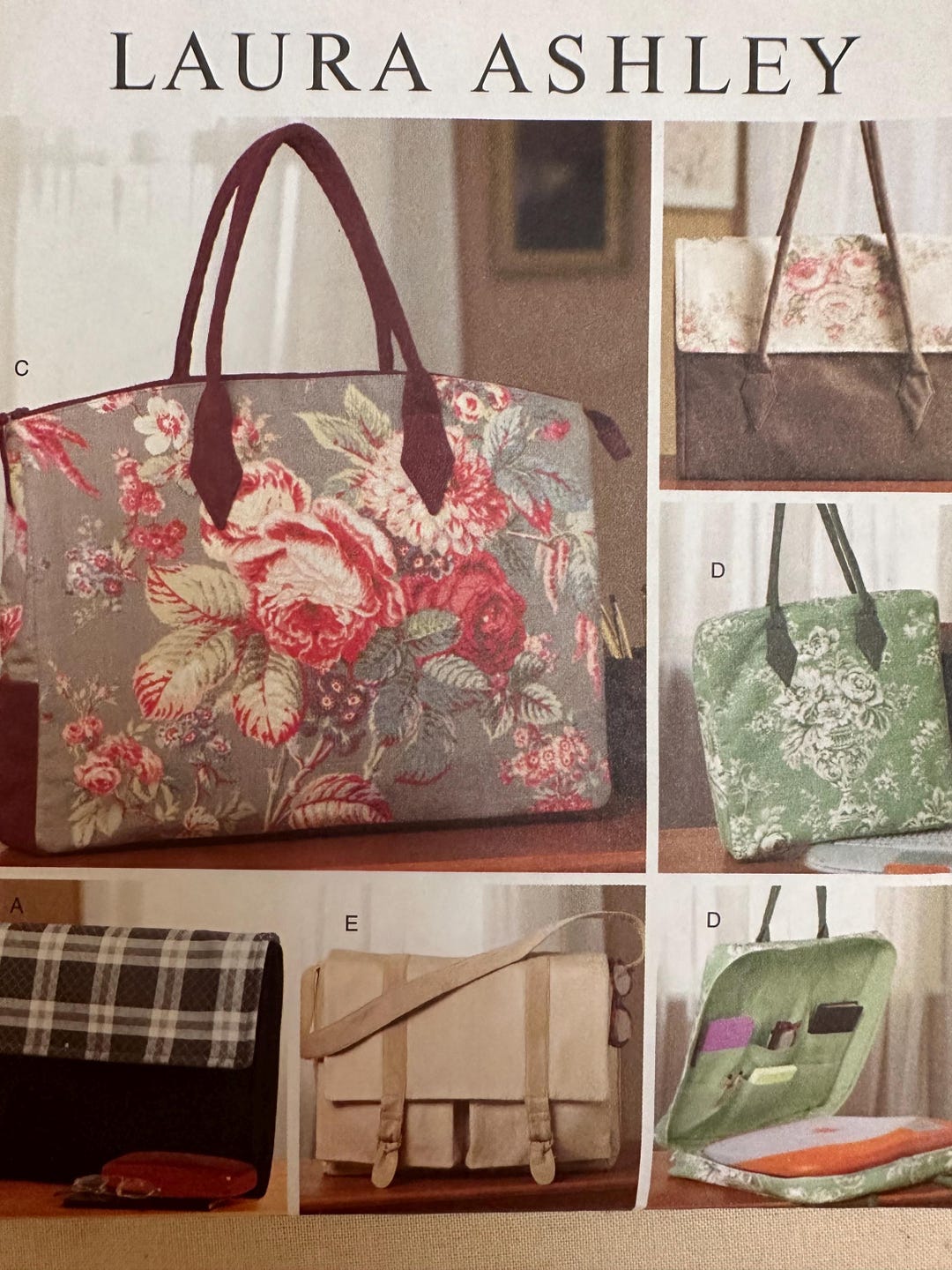 Mccall's Laura Ashley Fashion Accessories / Handbags / Sewing Pattern ...