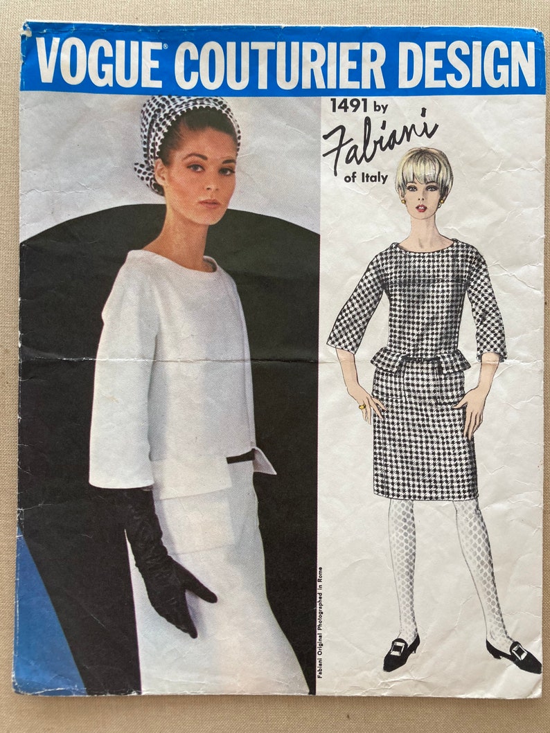 Vogue Couturier Design 1491 / Fabiani / Dress With Flap Pockets / Size ...