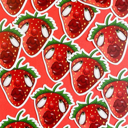 Strawberry Sticker Sheet - Etsy