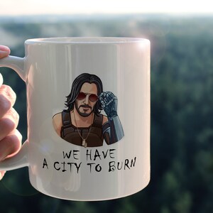 Cyberpunk 2077 Mug, Keanu Reeves Mug, Gaming Mug, Cyberpunk Mug, Johnny ...