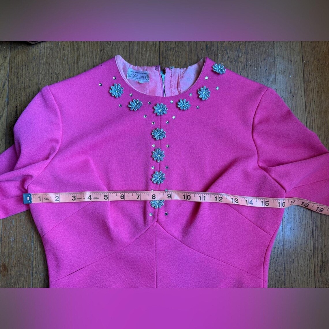 60s Vintage Bubble Gum Pink Long Sleeved A Line Mini Sz Sm - Etsy