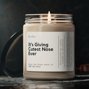 Nose Job Gift, It's Giving Cutest Nose Ever, New Nose Gift Candle ...