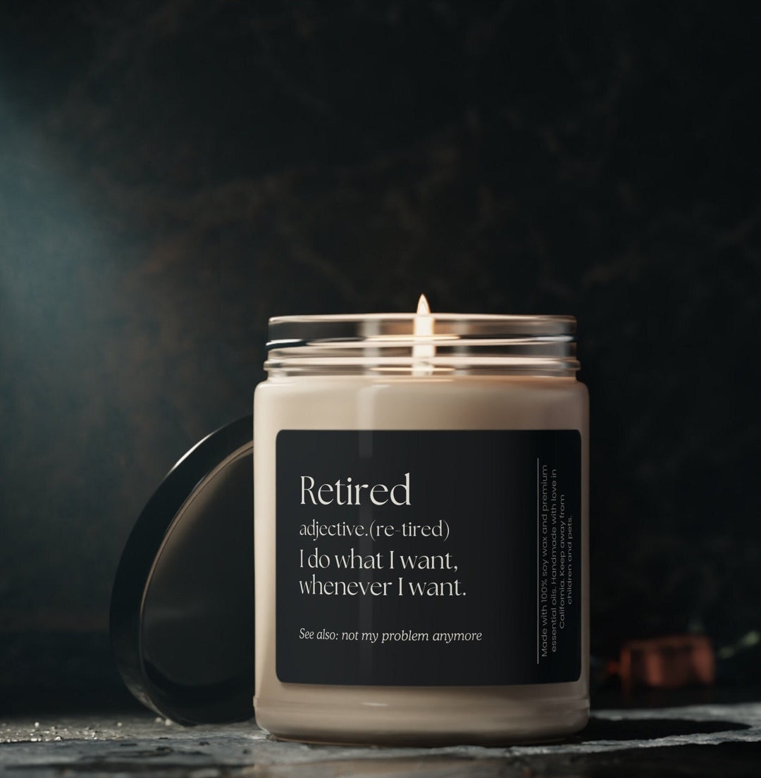 Funny Retirement Gift, Retirement Candle, Retirement Gift for Women ...