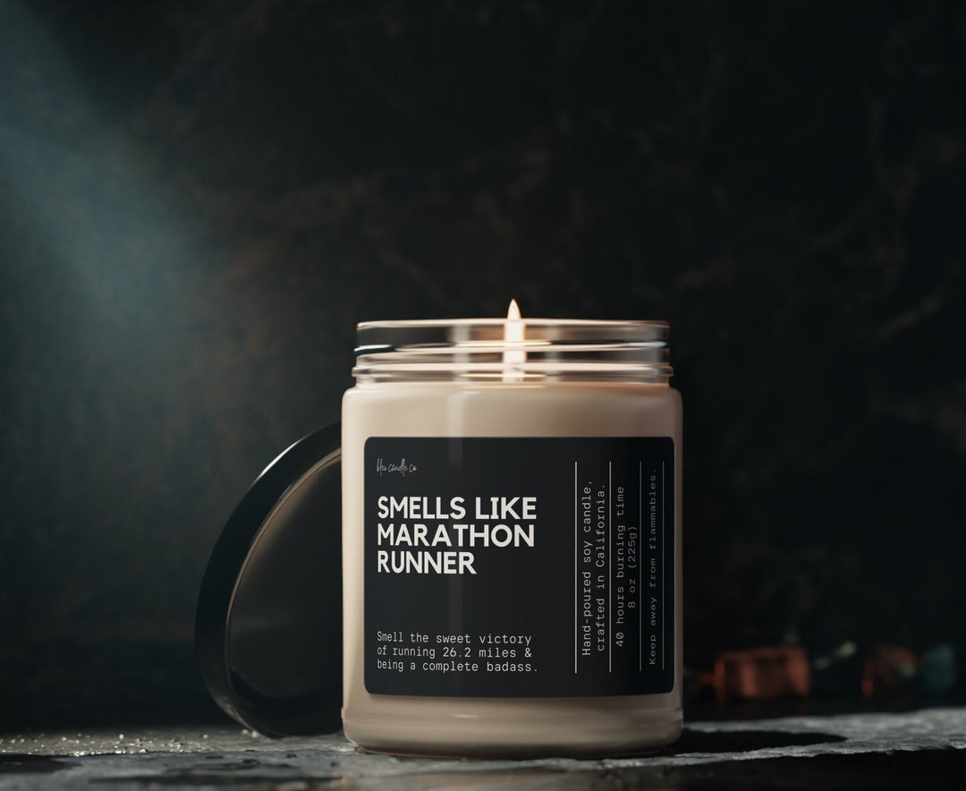 Smells Like Marathon Runner Soy Candle, Gift for Runner, Gift for ...