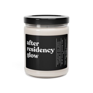 Residency Graduation Gift, After Residency Glow Candle, Completing ...