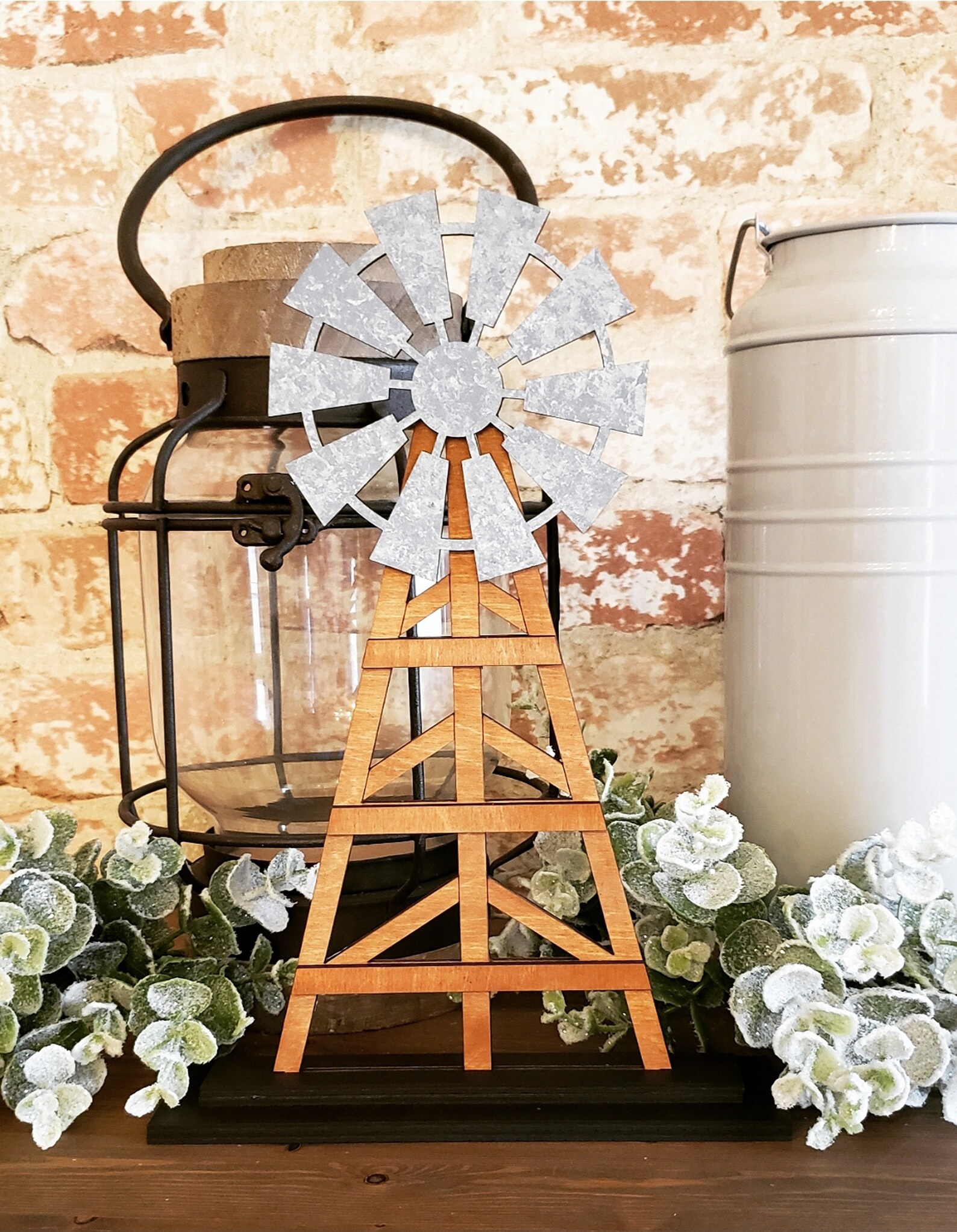 Farmhouse Rustic Windmill Shelf Sitter Barn Decor - Etsy