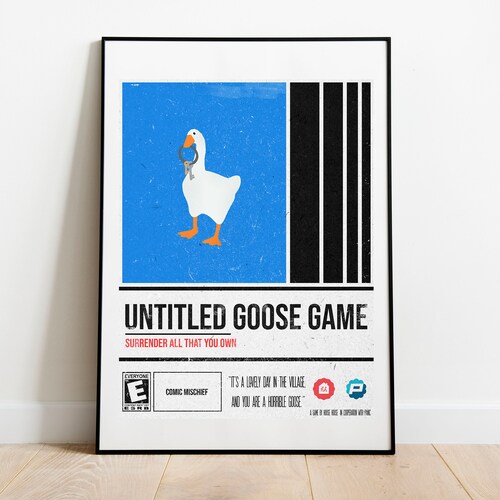Untitled Goose Game Propaganda Poster blue - Etsy