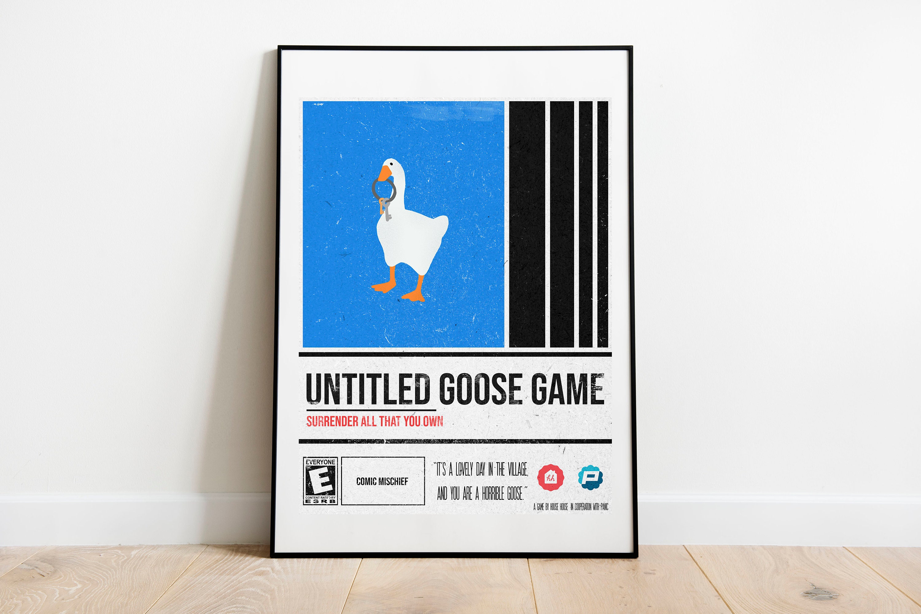Untitled Goose Game - Propaganda Poster (blue) - Etsy