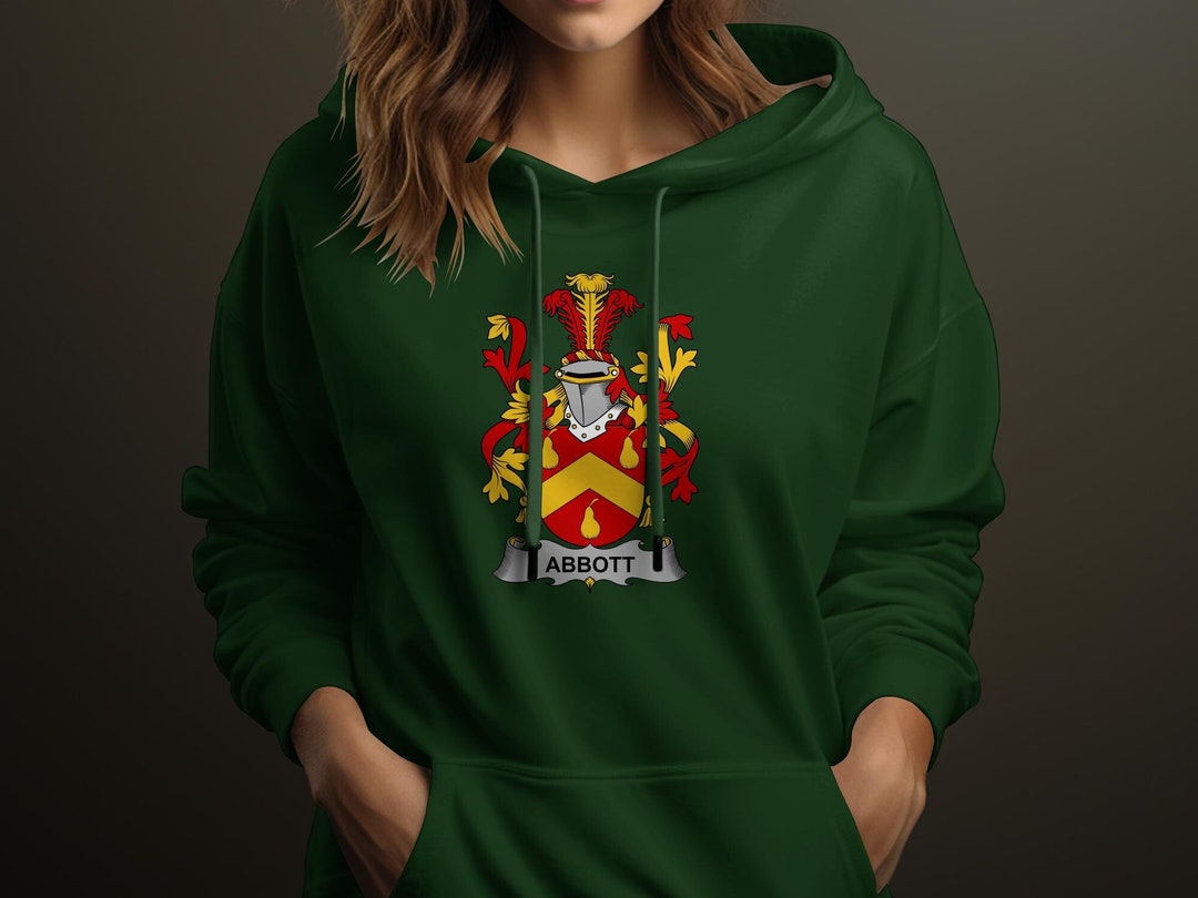 Abbott Irish Surname Coat of Arms T-shirt, Celtic Heritage Hoodie ...