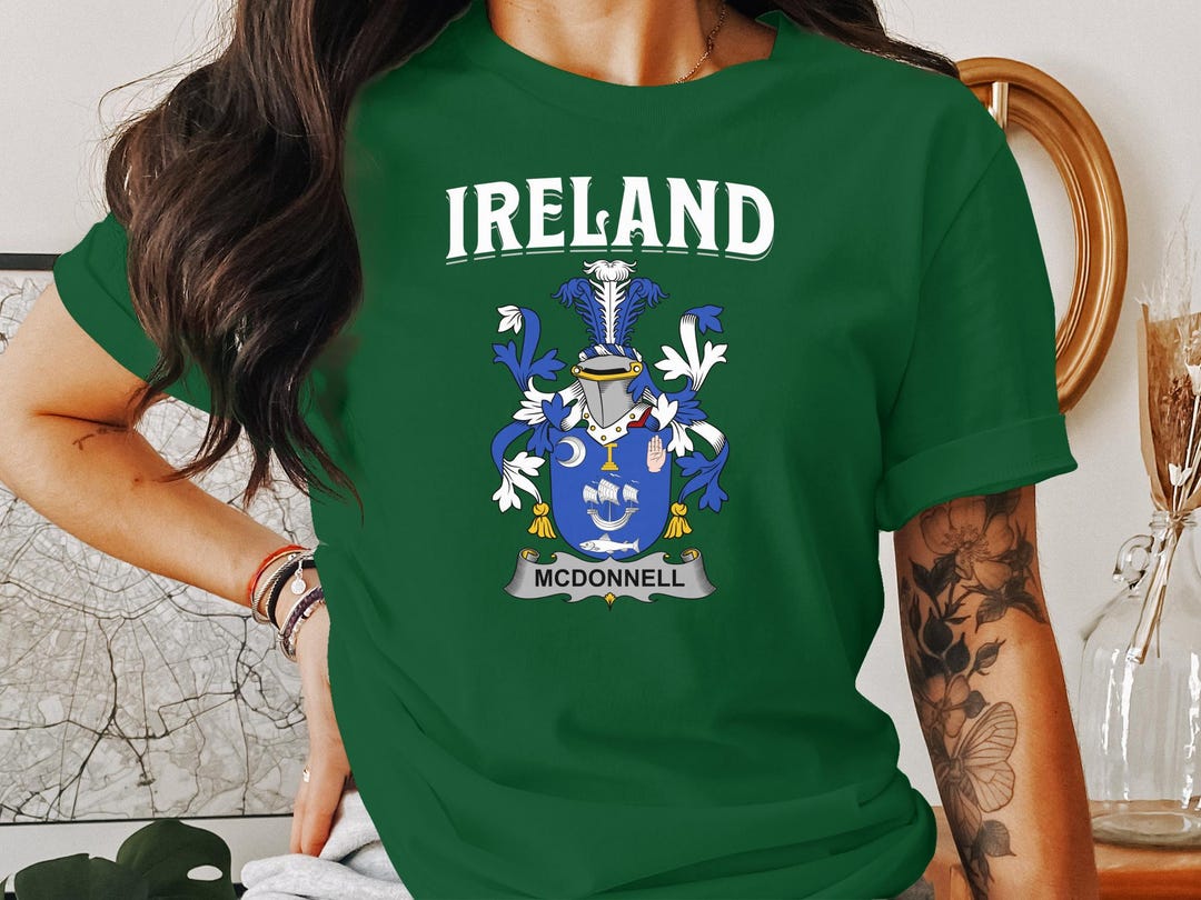Mcdonnell Irish Coat of Arms T-shirt: Family Heritage Tee - Etsy