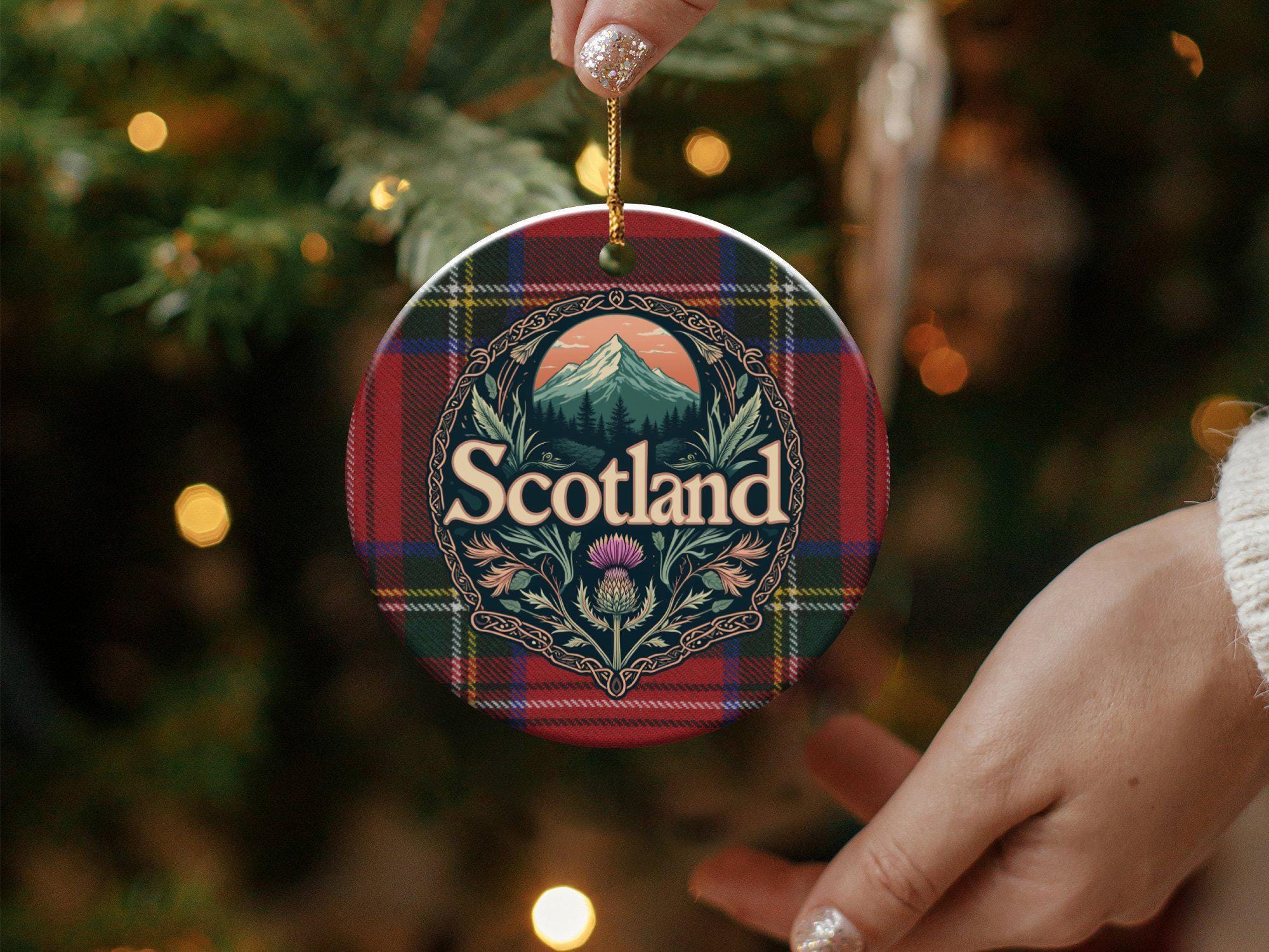 Scotland Christmas Ornament, Scottish Tartan Accent, Holiday Tree ...