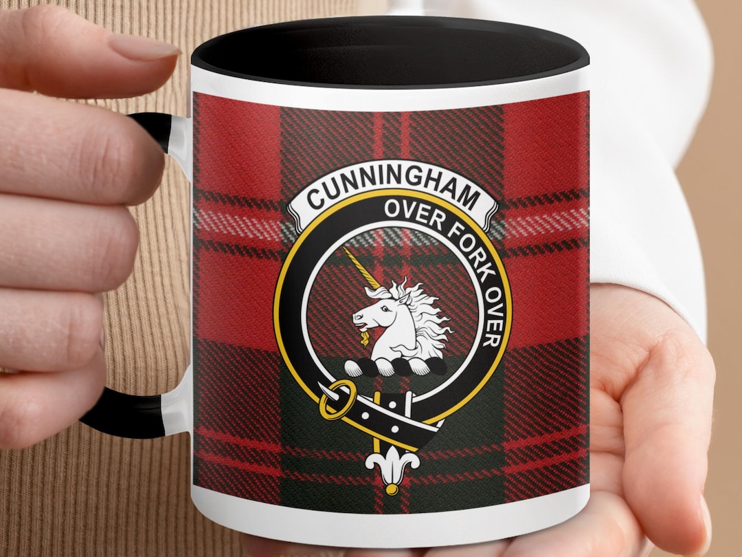 Cunningham Clan Crest Mug, Scottish Tartan Mug, Family History Gift ...