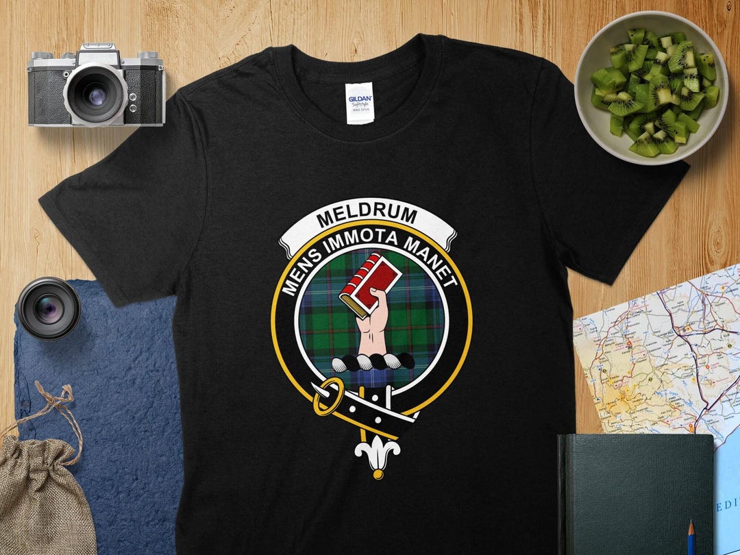 Meldrum Scottish Clan Crest Tee, Custom Clan Shirt, Family Heritage ...