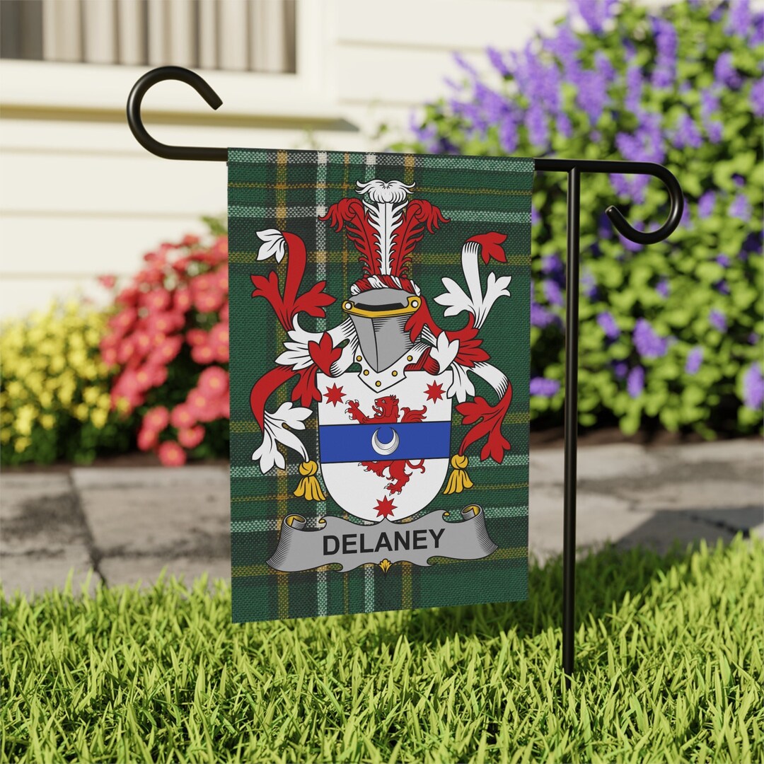 Delaney Coat of Arms Irish Garden & House Banner Irish Tartan - Etsy