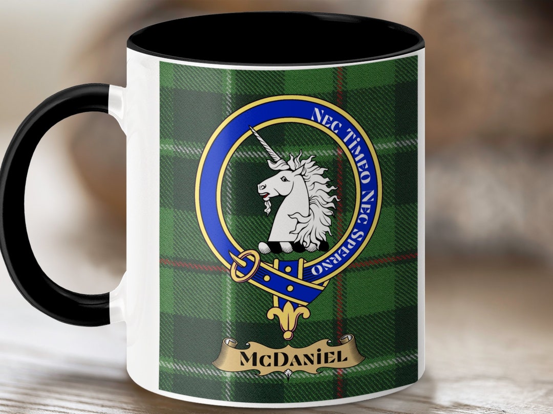 Scottish Clan Mcdaniel Family Crest Mug, Unique Scottish Heritage Gift ...
