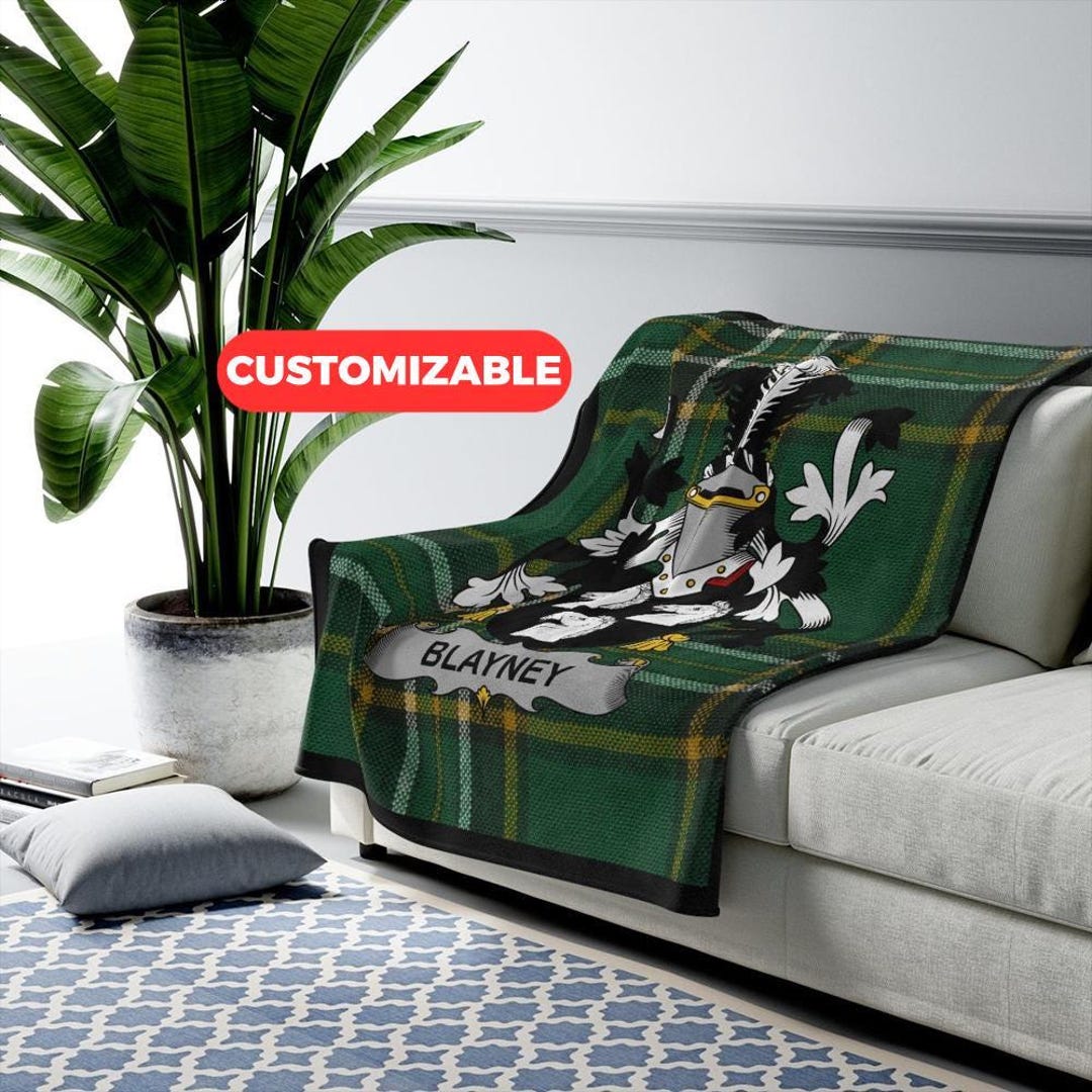 Blayney Irish Coat of Arms Blanket, Blaney Family Crest Blanket ...