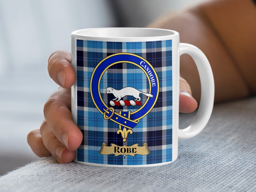 Clan Robe Tartan Plaid Mug, Scottish Heritage Family Crest Coffee Cup ...
