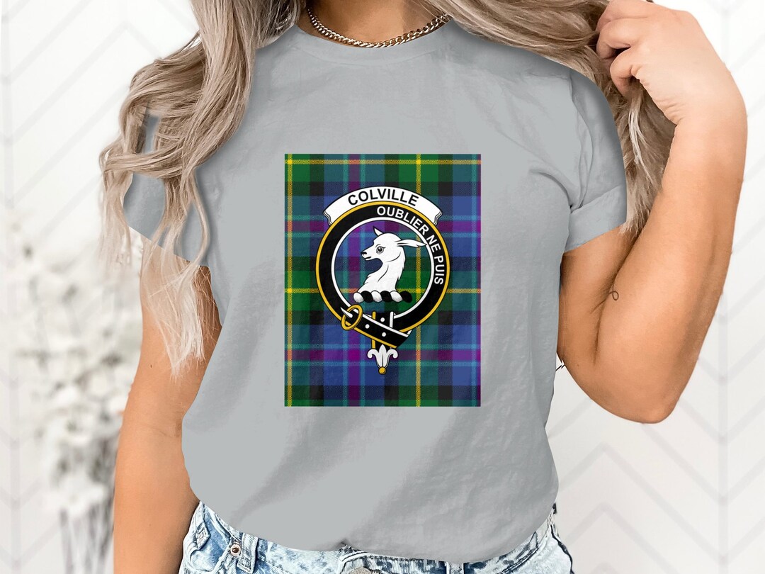 Scottish Clan Colville Tartan Crest T-shirt, Unisex Heritage Sweatshirt ...