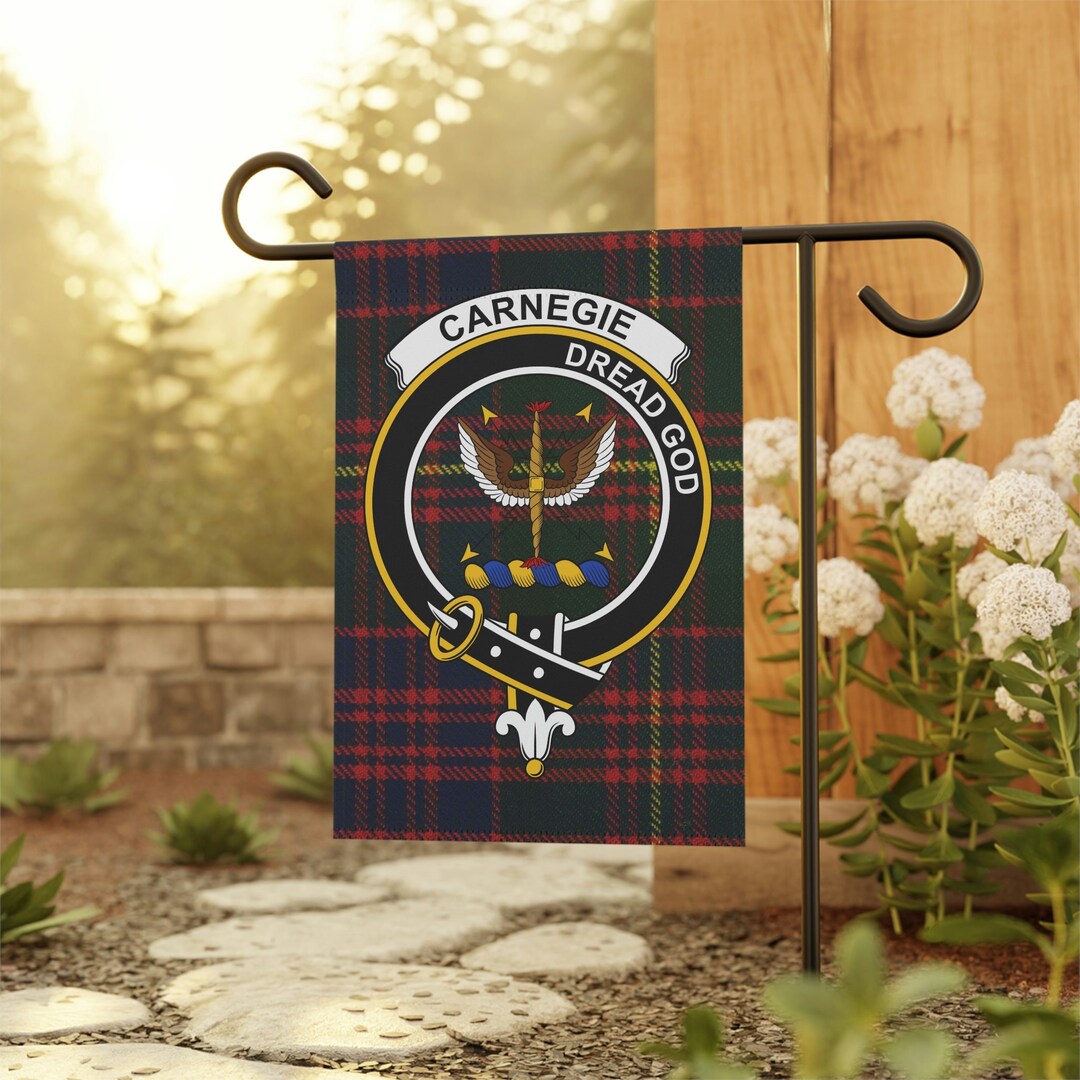 Carnegie Clan Scottish Tartan Flag, Carnegie Garden Banner, Scottish ...
