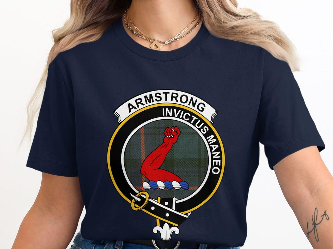 Armstrong Scottish Clan Crest Tartan T-shirt, Clan Armstrong Family ...