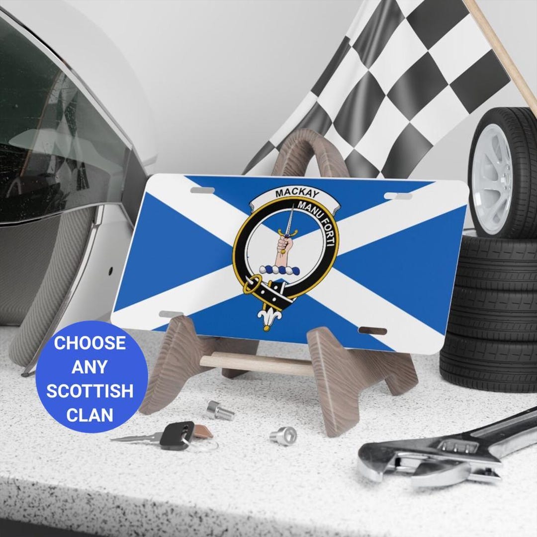 Clan Mackay Crest Scottish License Plate, Scottish Clan Crest License ...