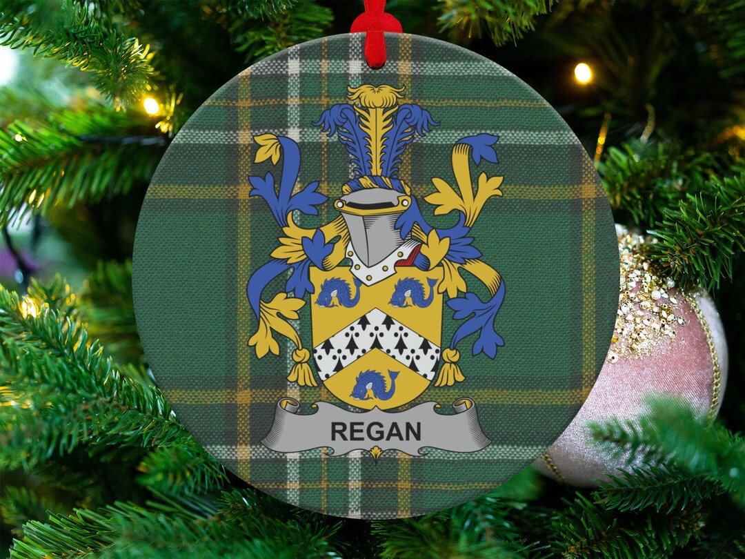 Regan Irish Coat of Arms Ornament, Family Crest Decoration - Etsy