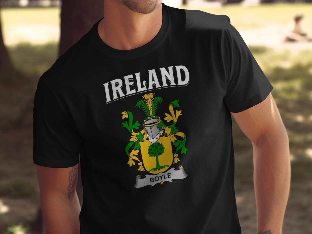 Boyle Irish Coat of Arms T-shirt, Family Heritage Tee - Etsy