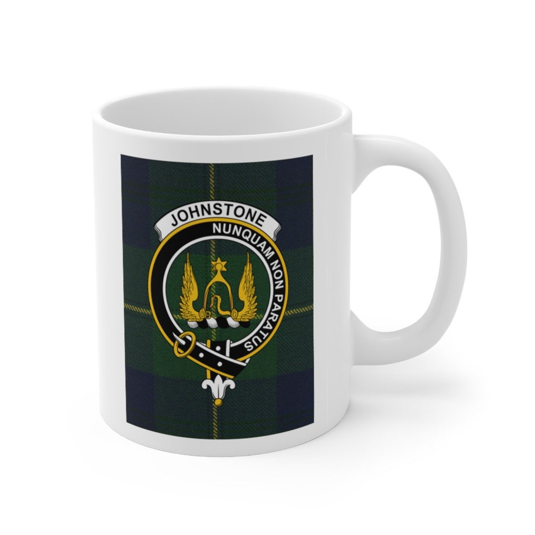 Clan Johnstone Scottish Tartan Crest Mug - Etsy