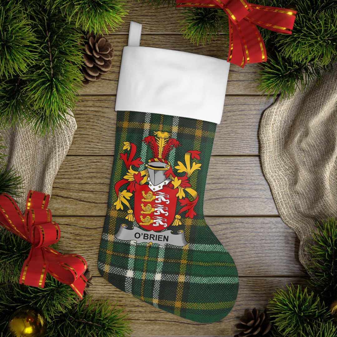 O'brien Family Irish Christmas Stocking Custom Irish Coat - Etsy