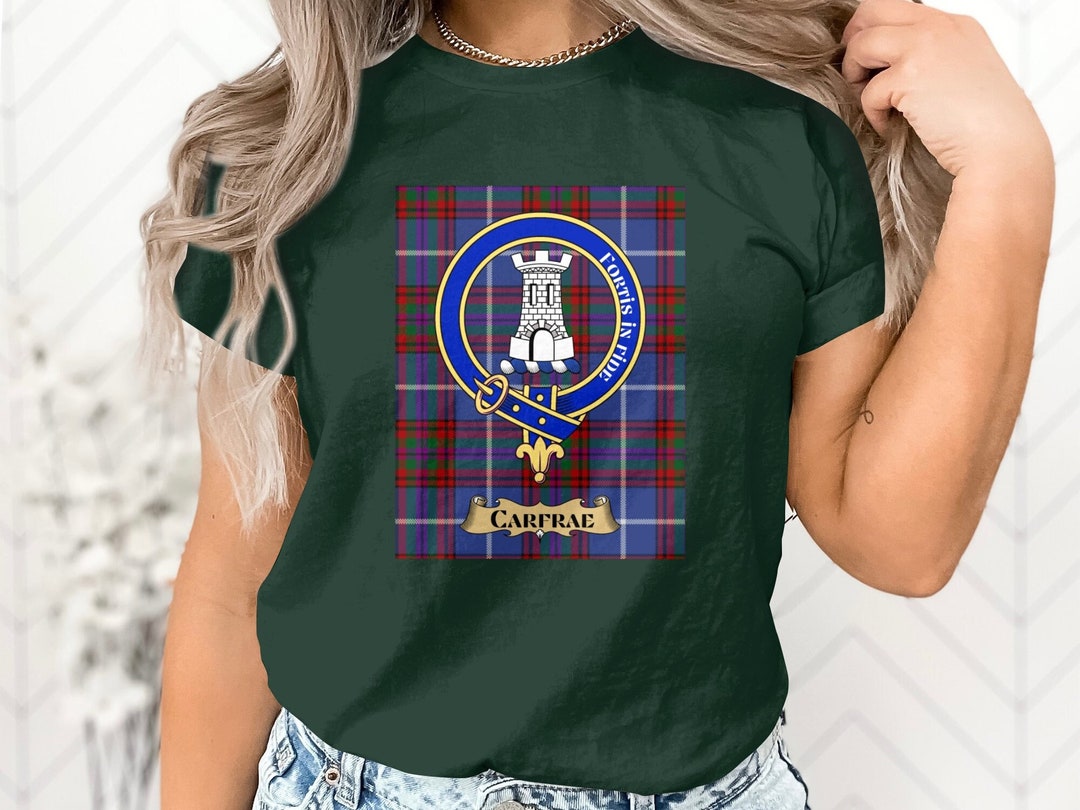 Scottish Clan Carfrae Crest Emblem T-shirt, Unisex Heritage Sweatshirt ...