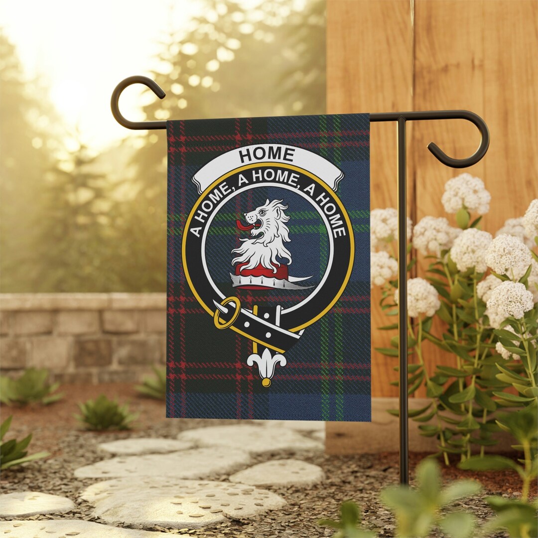 Home Clan Scottish Tartan Garden Banner, Home Family Crest Scotland ...