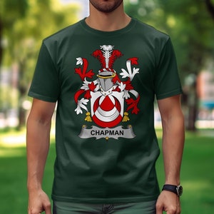 Irish Surname Chapman Heritage Coat of Arms T-shirt, St Patrick's Day ...