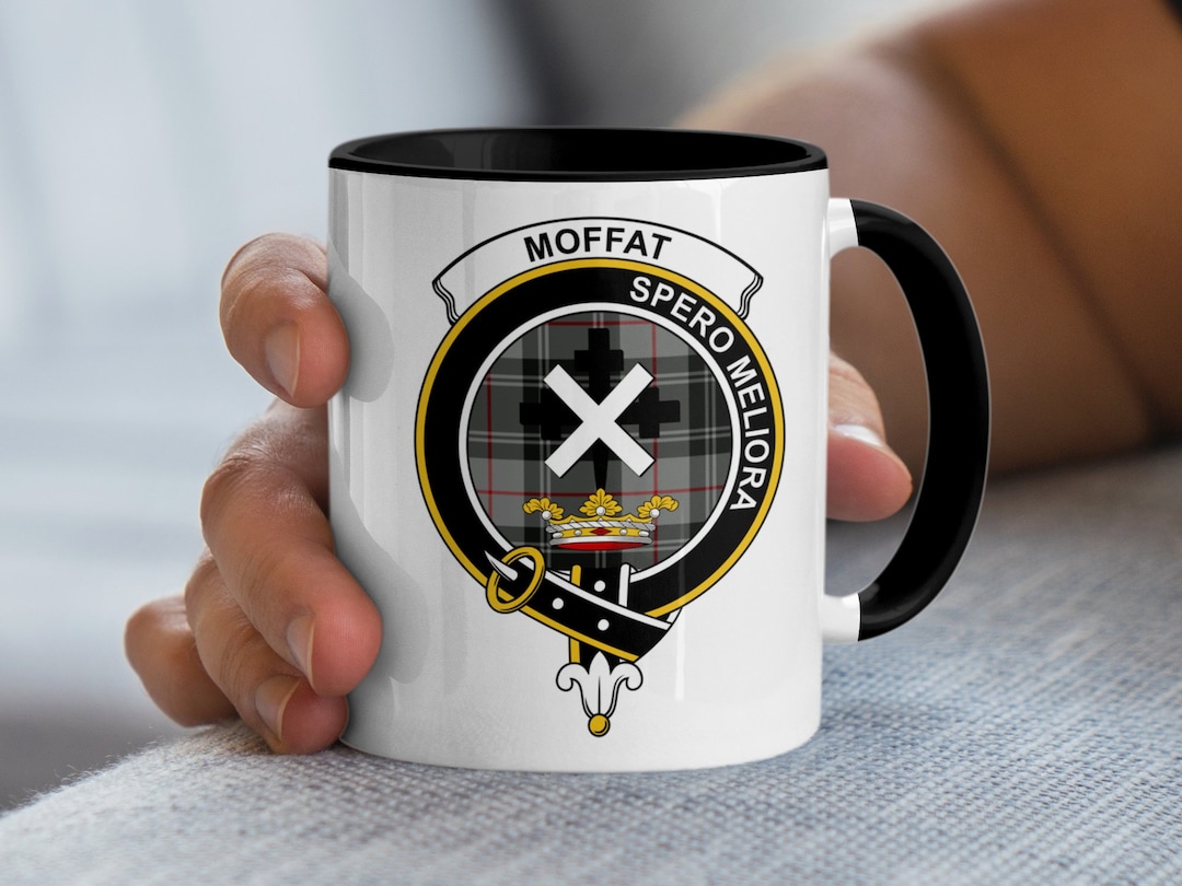 Moffat Clan Crest Mug, Scottish Clan Surname, Personalized Clan Crest ...