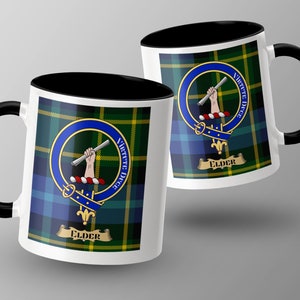 Scottish Clan Crest Mug, Highland Clan Crest Emblem, Tartan Mug With ...