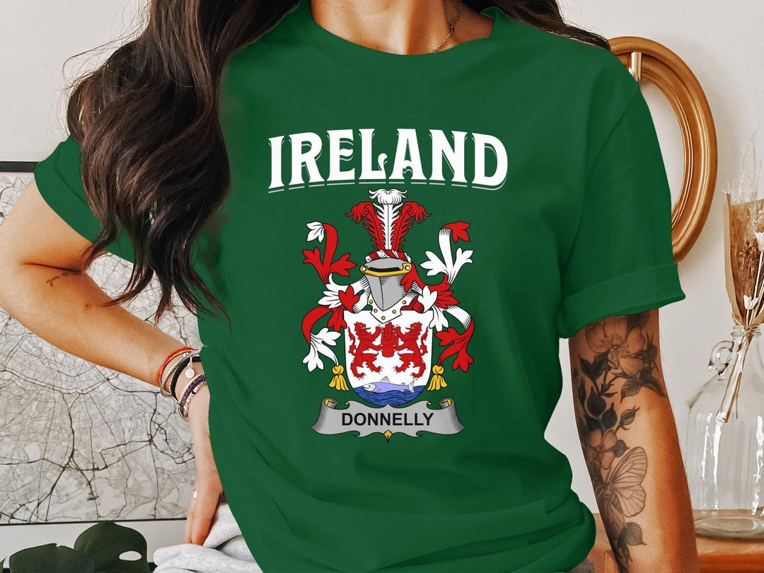 Donnelly Irish Coat of Arms T-shirt, Family Surname Heritage Tee - Etsy