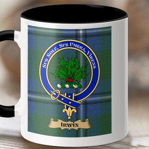 Clan Irwin Crest Mug, Scottish Heritage Gift, Family Crest Mug ...