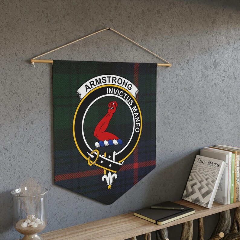 Personalized Scottish Clan Crest Wall Pennant: Custom Family Insignia ...