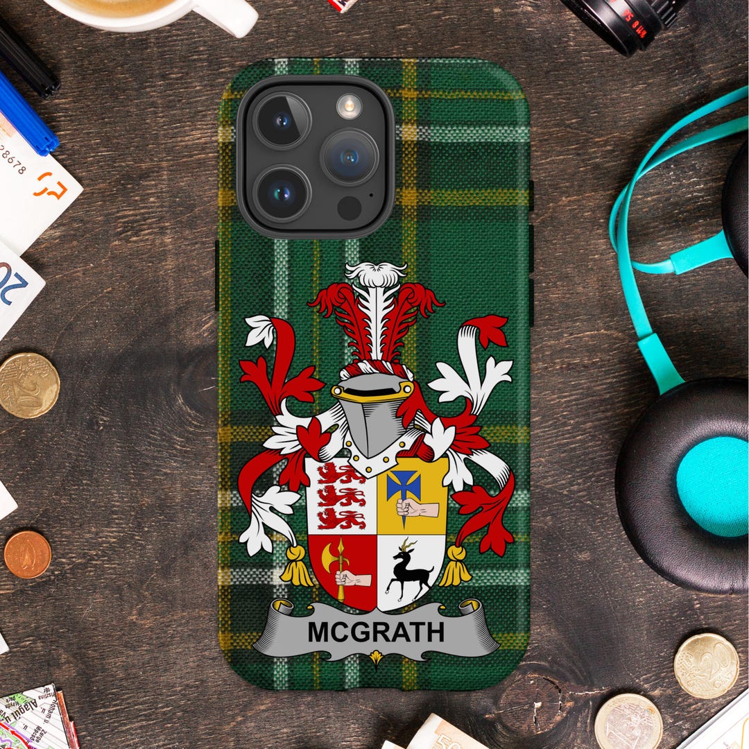 Mcgrath Irish Coat of Arms, Mcgrath Family Crest Phone Cover, Irish ...