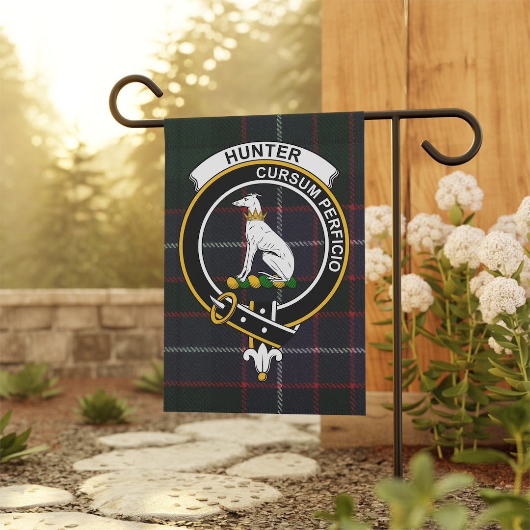 Hunter Clan Scottish Tartan Flag Scottish Clan Garden Banner - Etsy