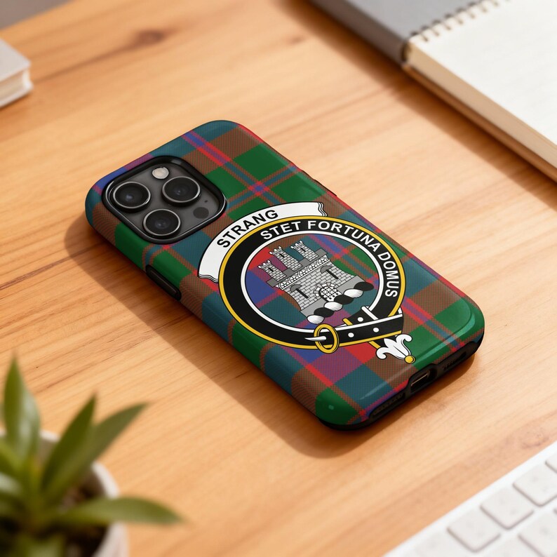 Strang Clan Crest, Traditional Tartan, Cell Phone Case, Scottish Pride ...