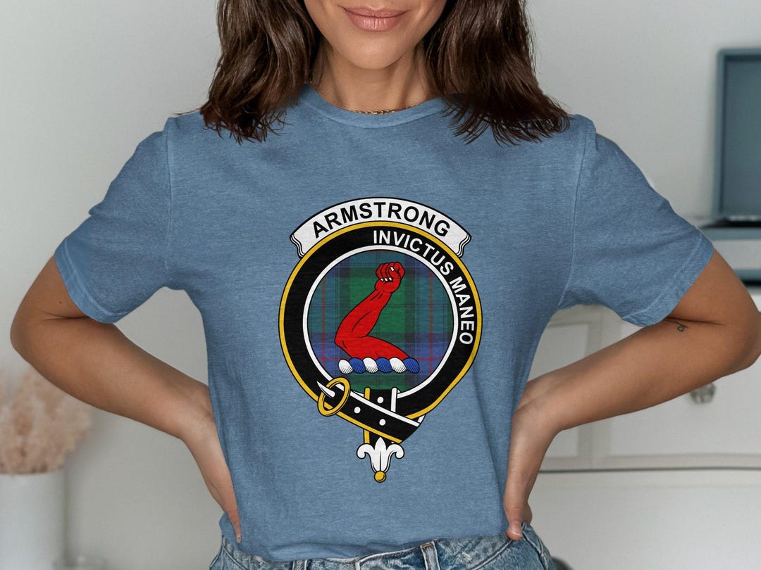 Armstrong Crest on Tartan Background, Scottish Clan, Family Heritage ...