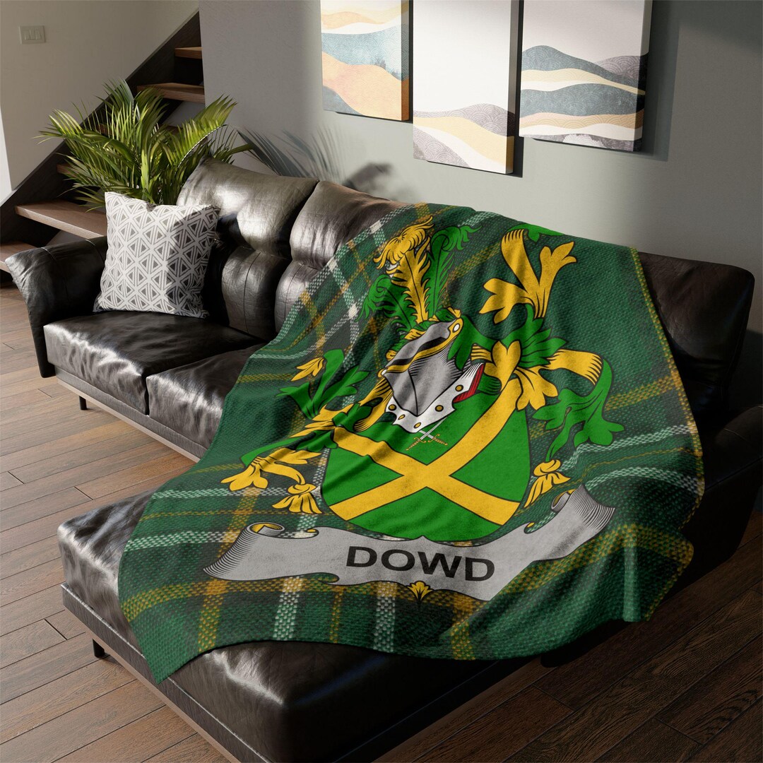 Dowd Coat of Arms Blanket, Dowd Family Name, Irish Roots Dowd Blanket ...