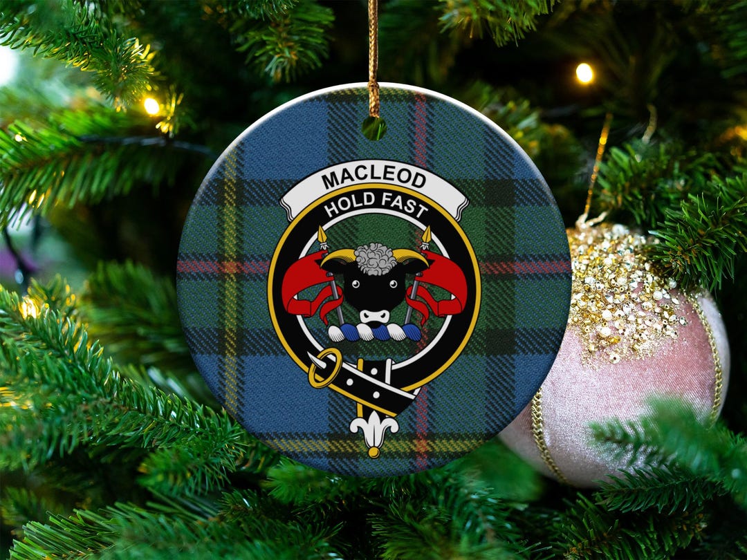 Macleod Clan, Ceramic Ornament, Hold Fast, Tartan Ornament, Scottish ...